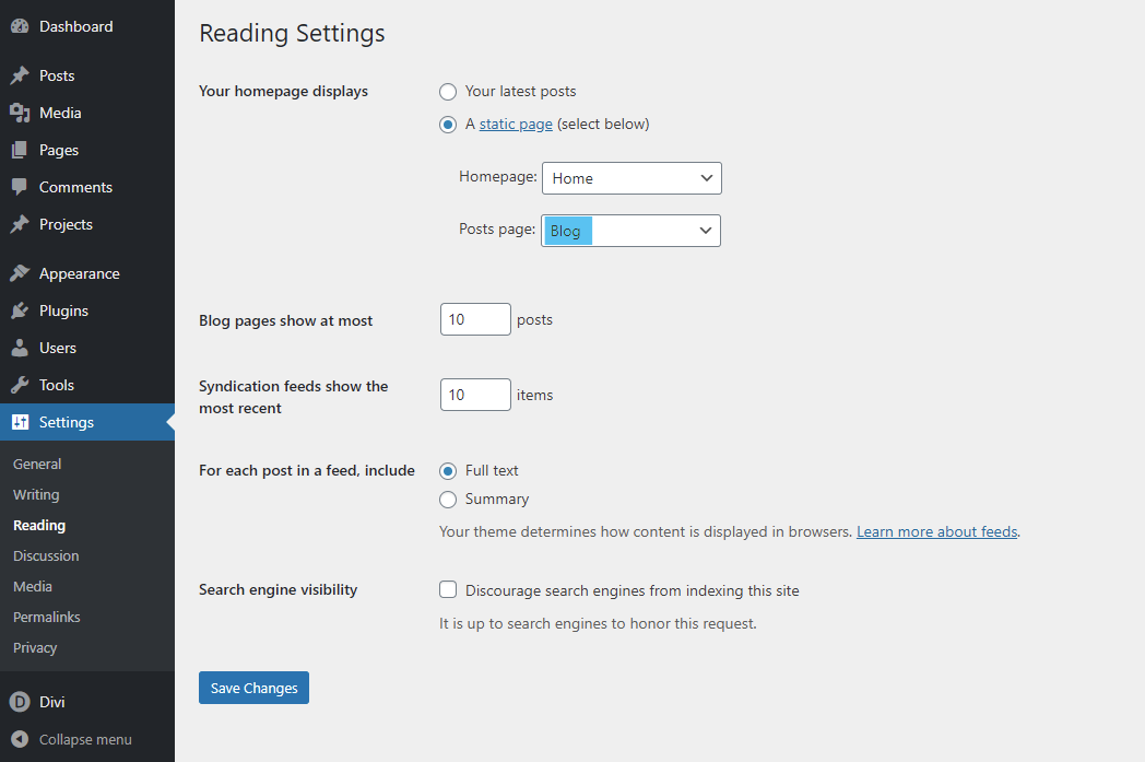 Blog page setup - Divi Extended Documentation