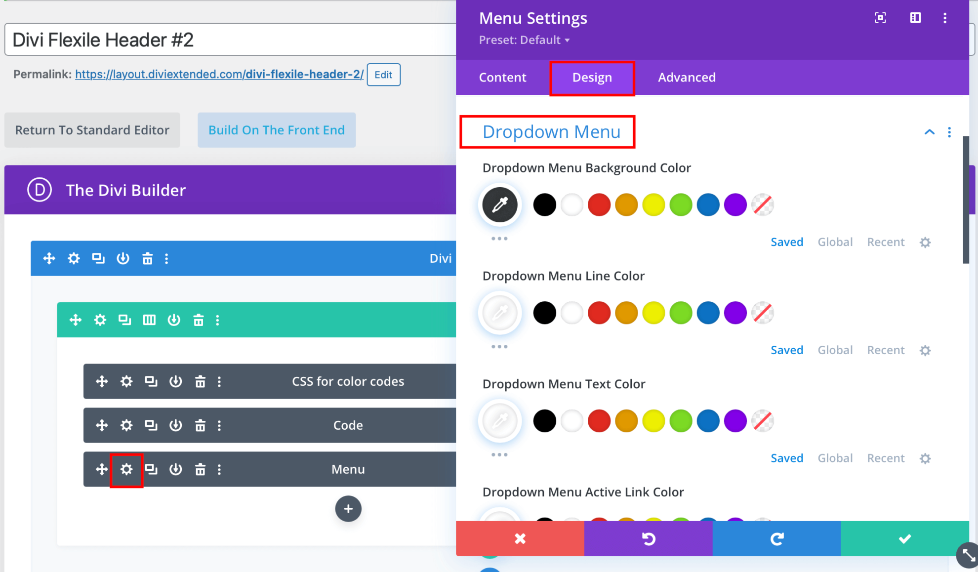 How to format sub-menu - Divi Extended Documentation