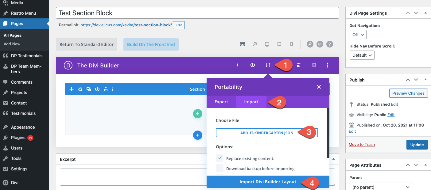Section blocks – Divi Extended Documentation
