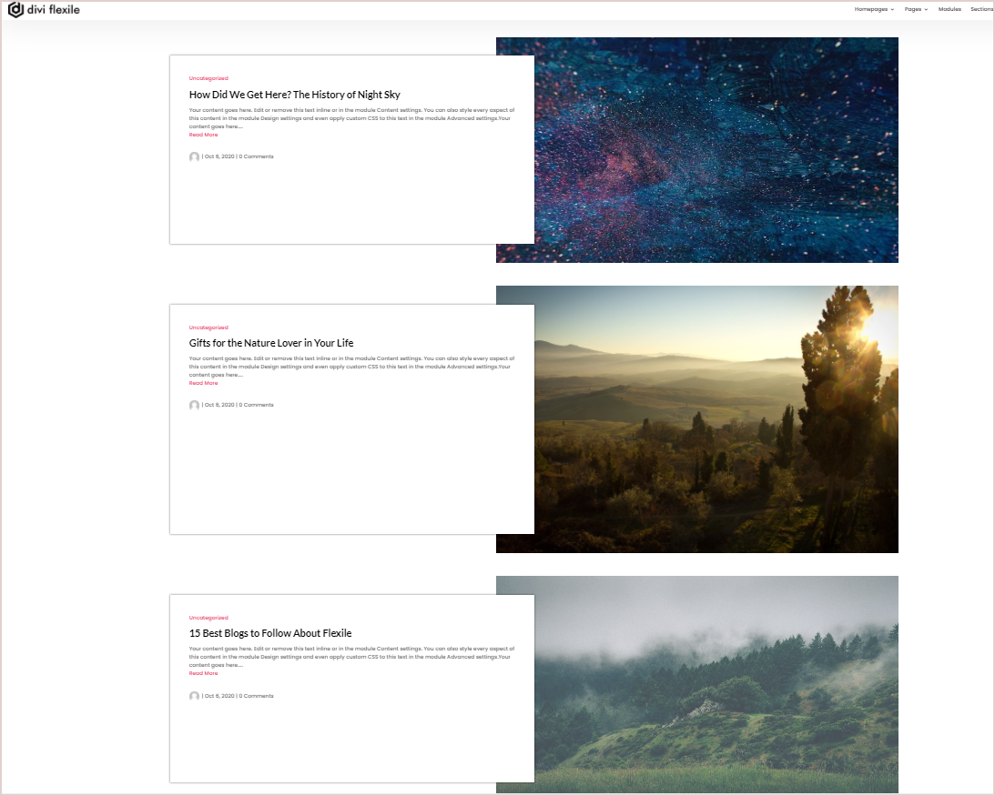 How to move all images on right in Box Extended layout - Divi Extended Documentation