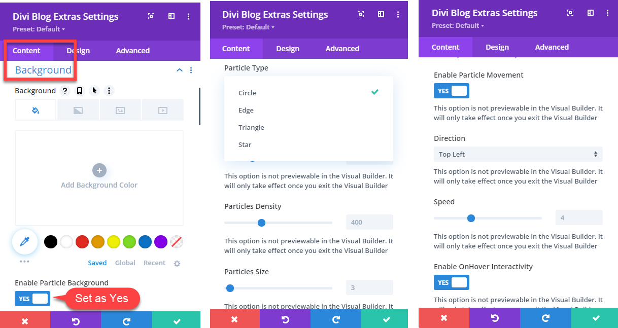Particles Background - Divi Extended Documentation