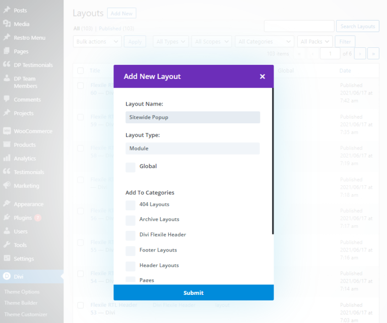 Sitewide popup using Divi Modal Popup plugin - Divi Extended Documentation