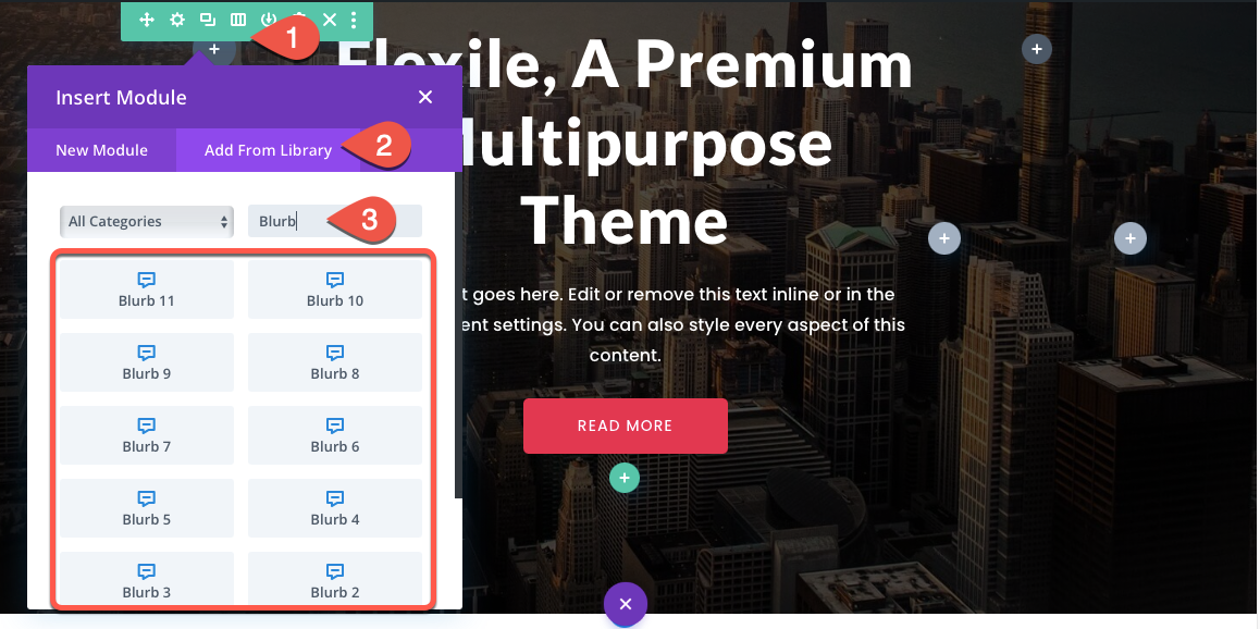 How to use the blurb and countdown timer layouts - Divi Extended Documentation