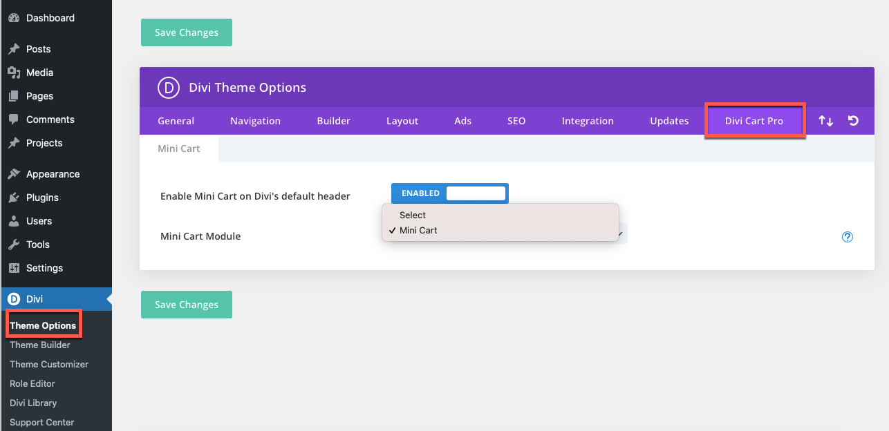 DCP Mini Cart - Divi Extended Documentation
