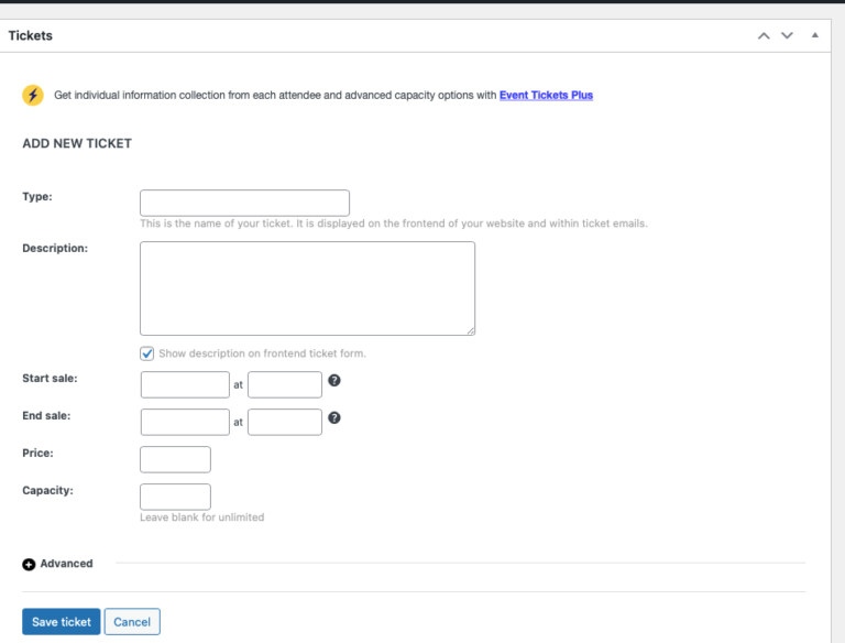 Ticket generation - Divi Extended Documentation