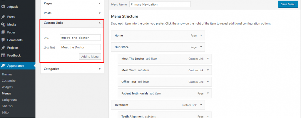 How to link to a Divi page section from menu - Divi Extended