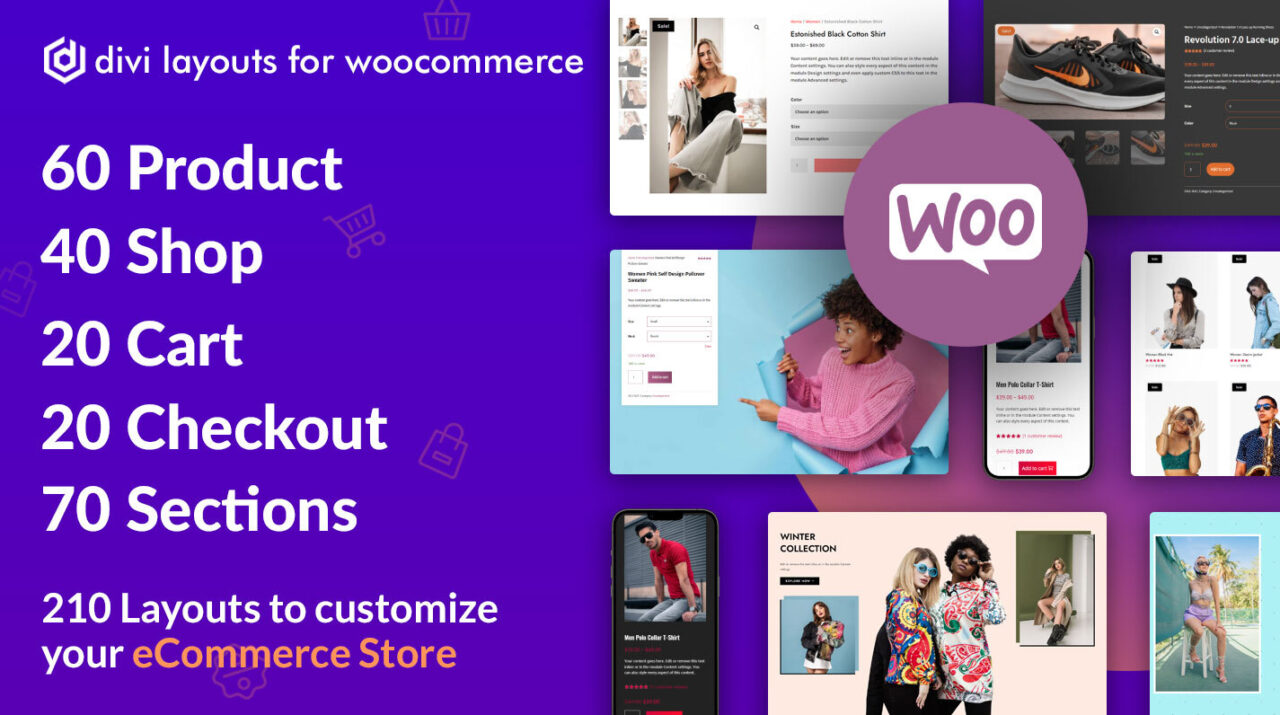 Divi WooCommerce Templates: Product Shop, Cart, Checkout Layouts