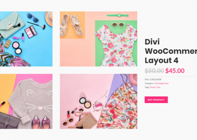 Modern Divi eCommerce and WooCommerce product page layouts