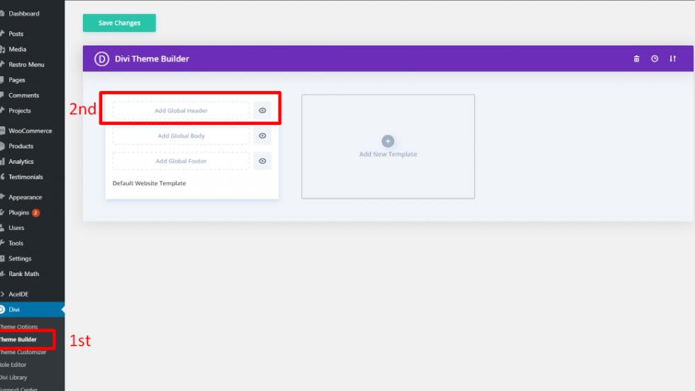 How to place Divi menu at the bottom of the page - Divi Extended