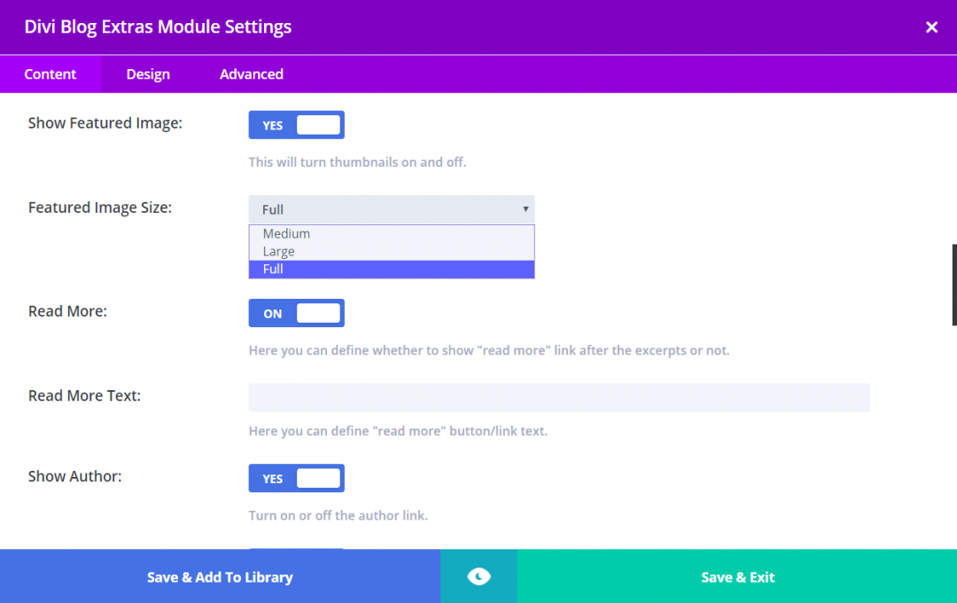 Divi Blog Extras Feature Update - Added support for tags, authors and ...