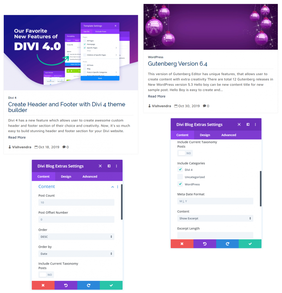 How to create Divi Masonry blog with Divi Blog Extras