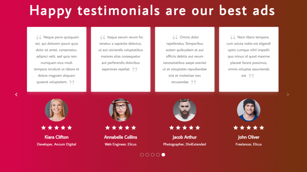 20 Divi testimonial slider designs you can add on your website