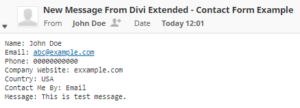 How to create custom Divi contact form message pattern - Divi Extended