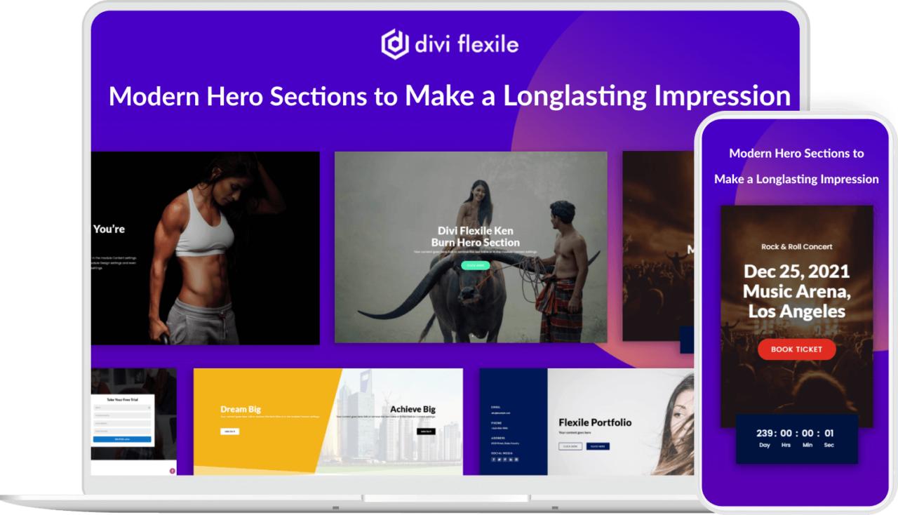 Divi Flexile Hero Sections | Divi Extended