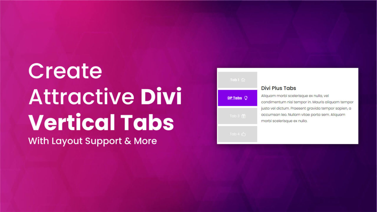 Create Attractive Divi Vertical Tabs With Layout Support & More