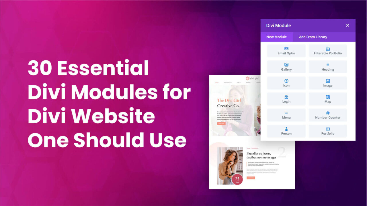30 Essential Divi Modules for Divi Website One Should Use